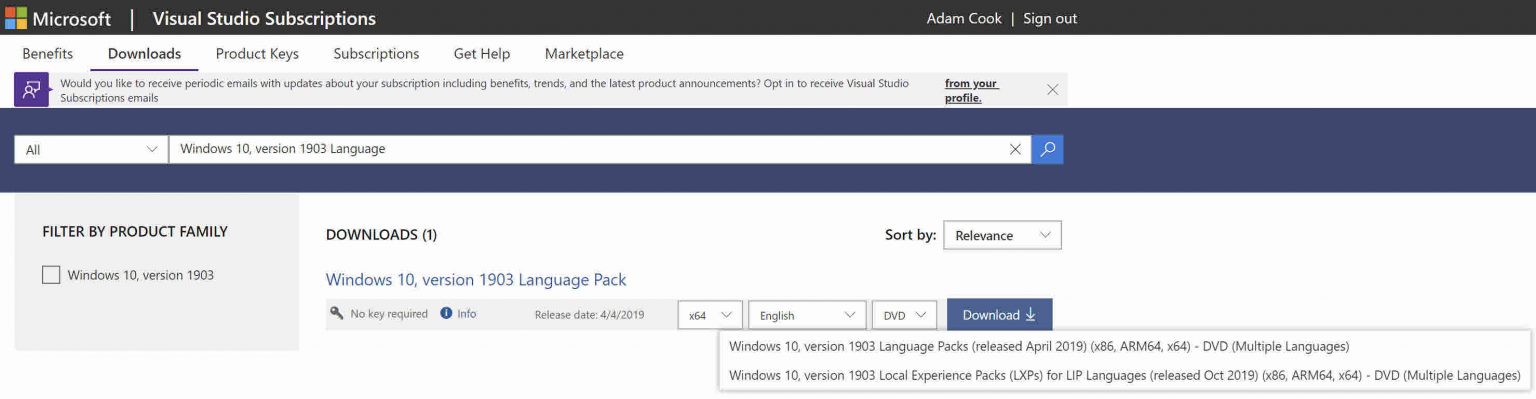 Language Packs, Language Experience Packs, Language Interface Packs ...