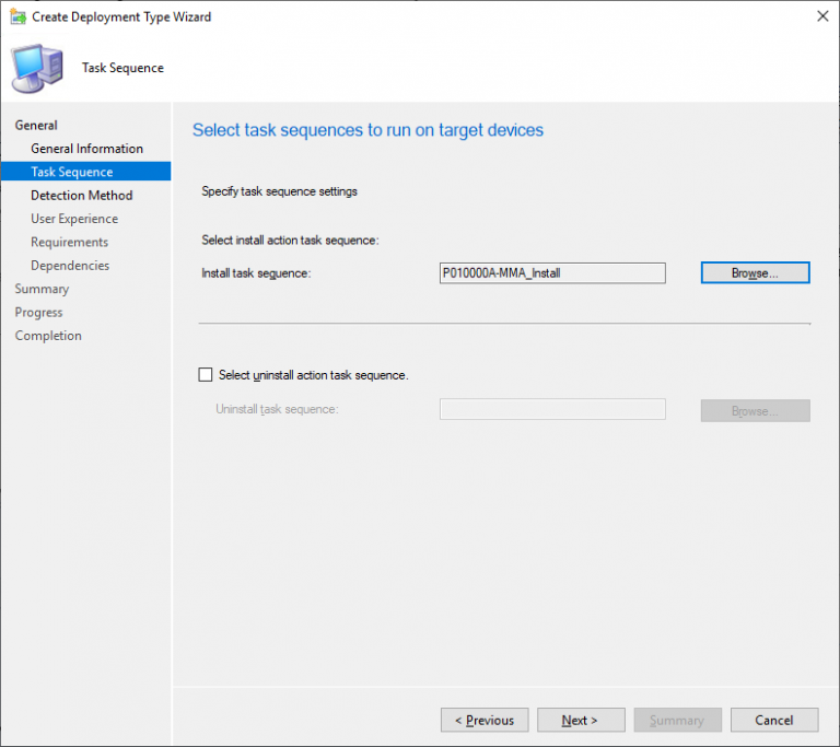 Use the Task Sequence deployment type to deploy an application with ...